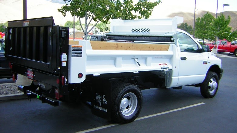 Harbor Truck Bodies Blog: Rugby Steel Fold-Down Side Dump w/ Lift-n ...