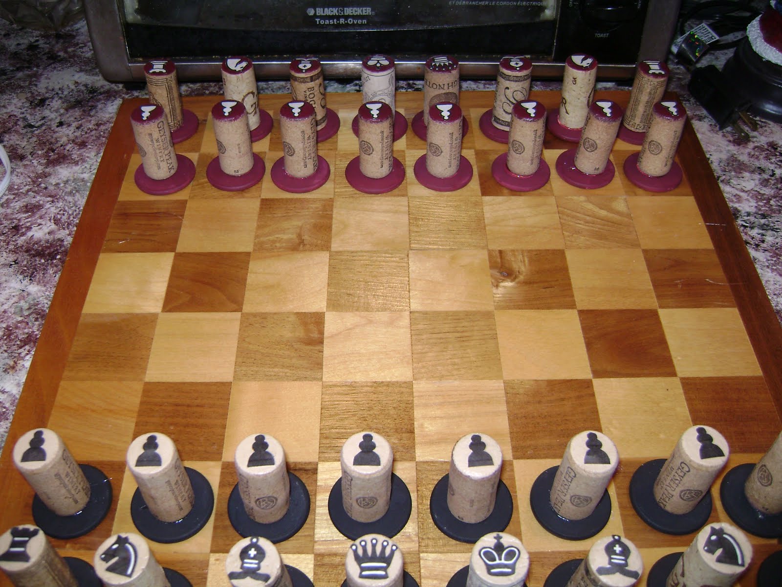 Always Sew Love: Wine Cork Chess Set
