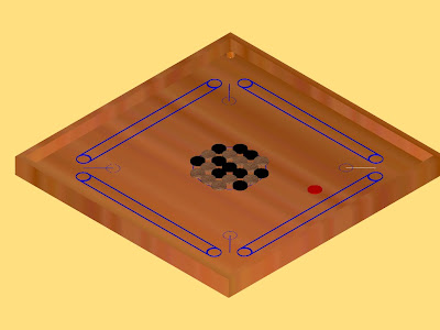 Autocad Drawings: 3d carrom board