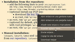 Esbuntu: Lector de Libros, Fbreader
