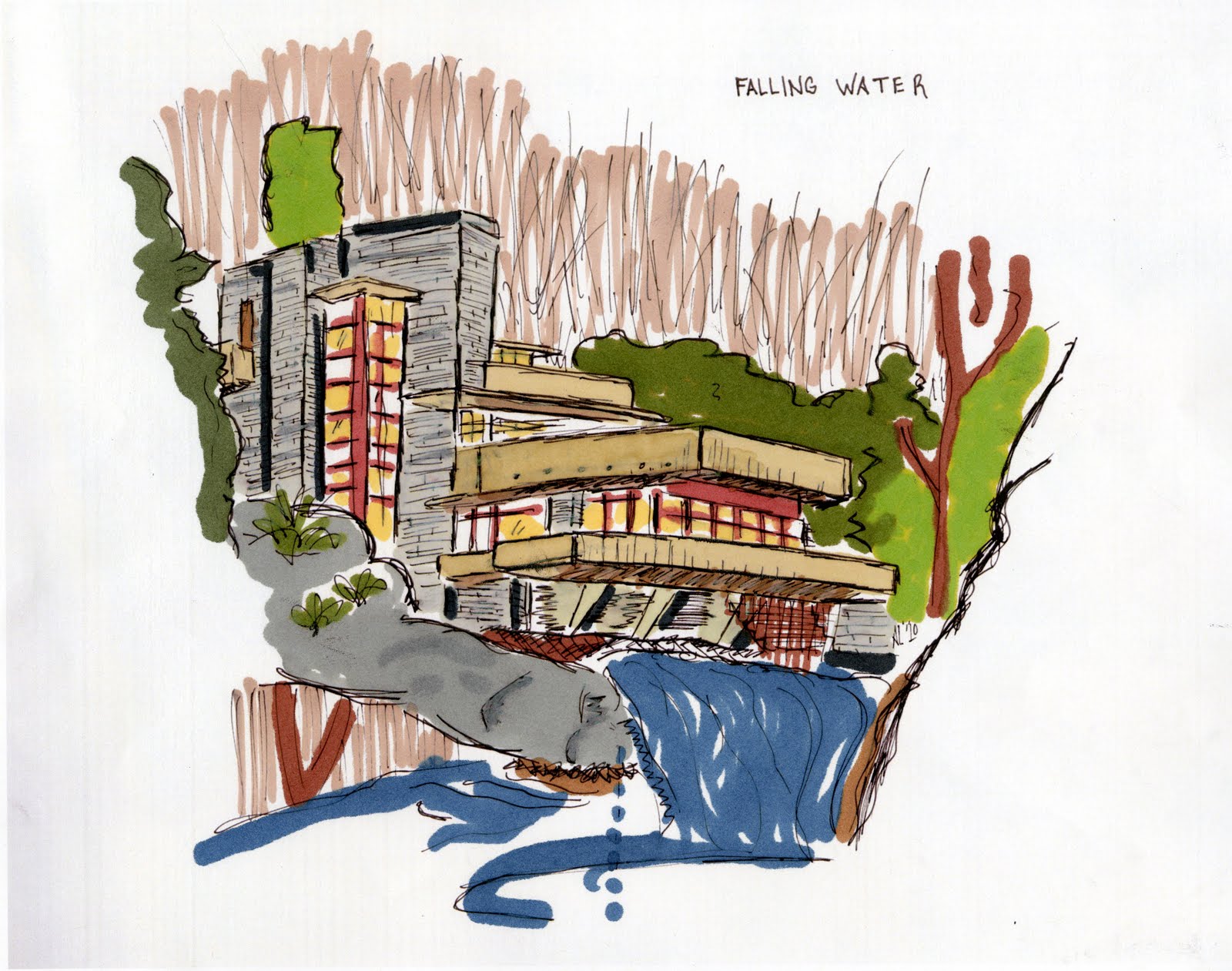 IARC: Fallingwater sketch