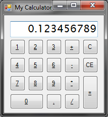 My C# Creations: Simple Calculator
