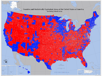 Political Maps Blog: 2008 Presidential Election Results by County