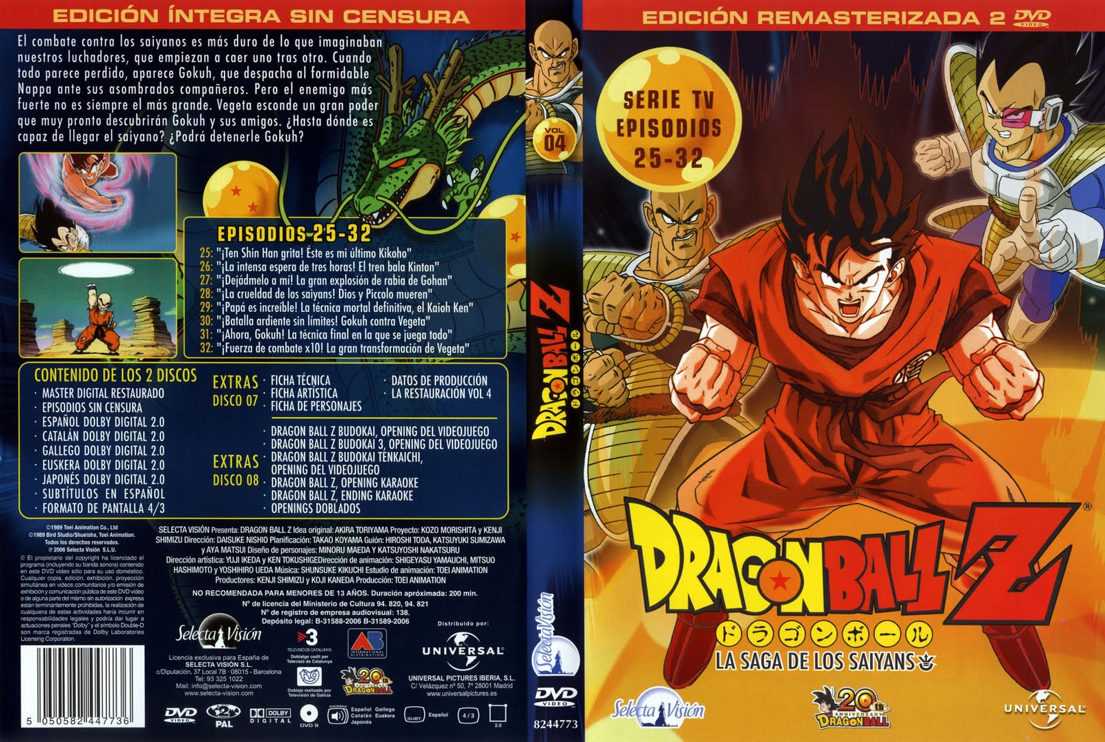 Caratulas Dragon Ball: DRAGON BALL Z SELECTA VISION Vol.4 (DVD)