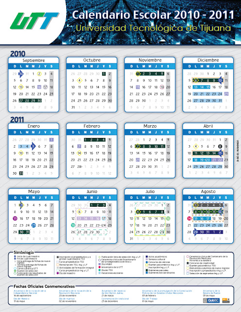 UTT Tics: Calendario Escolar