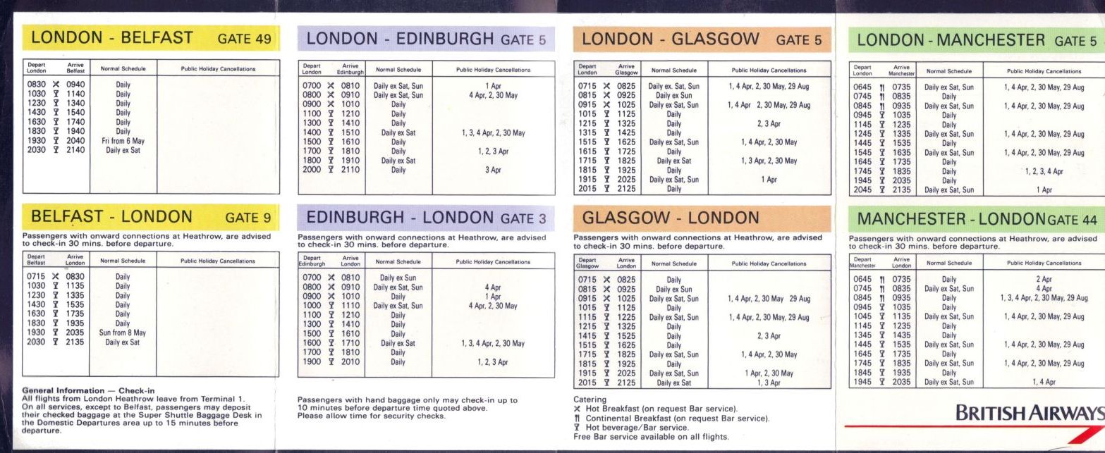 Airline memorabilia: British Airways (1988), Super shuttle