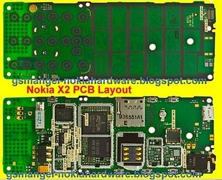 Sufi Telecom: Nokia X2 PCB (printed circuit board ) Layouts of components