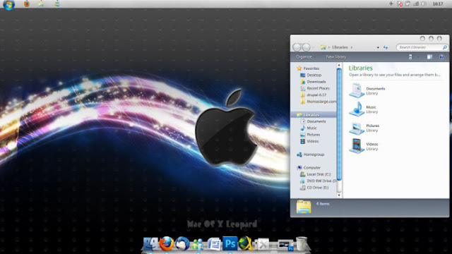 Mac OS X Leopard For 7 | Windows 7 Themes