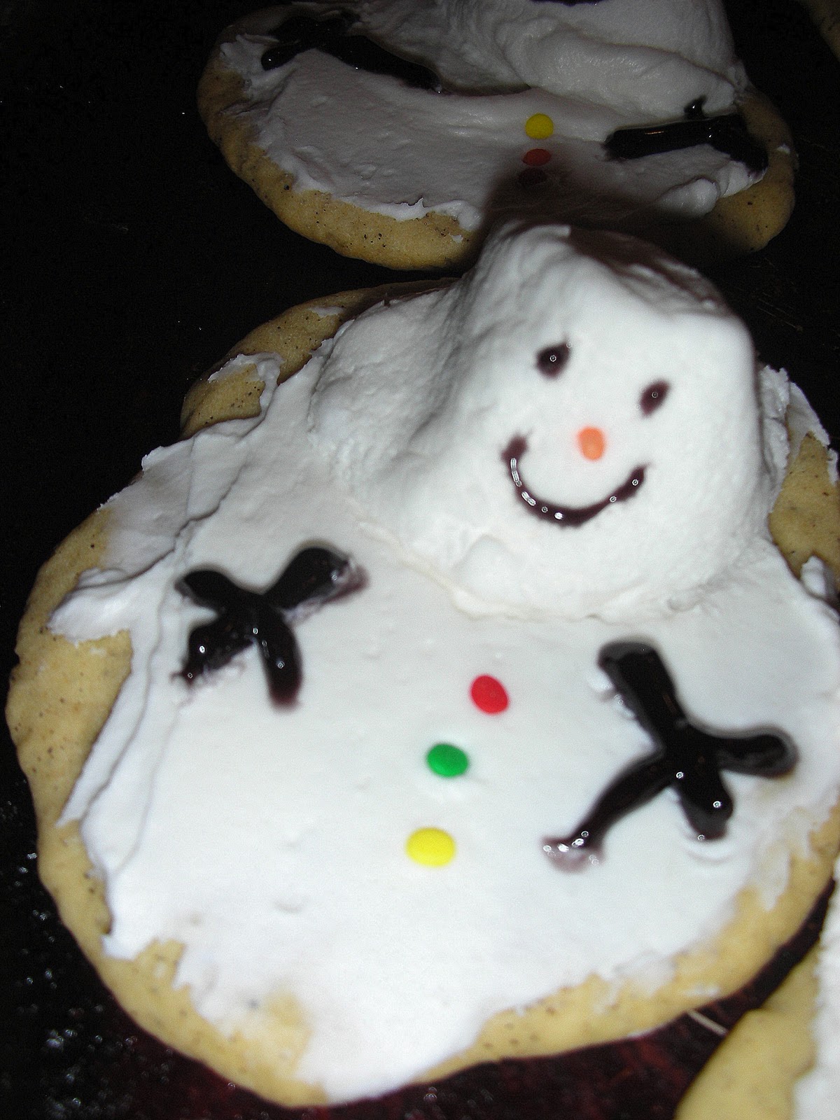 Melting Snowman Cookies (Fail!)