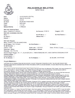 Blog Dewan Pemuda PAS Johor: Salinan Laporan Polis Terhadap Pengerusi SPR