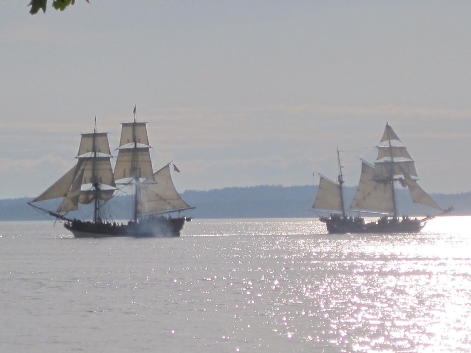 Pieceful Afternoon: Sailing Ships in the bay