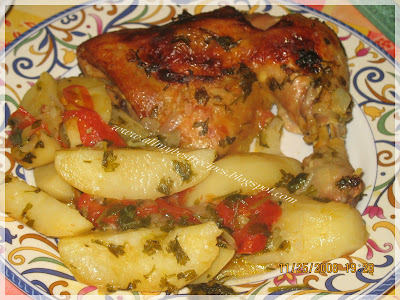 All my best recipes: Poulet roti et pdt fondantes.