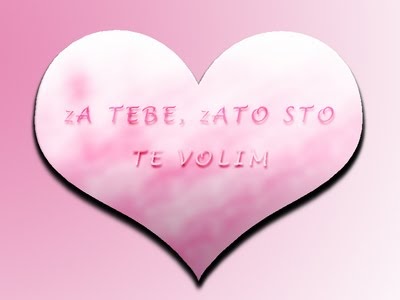 Ljubavne Slike: Srce za tebe, zato što te volim