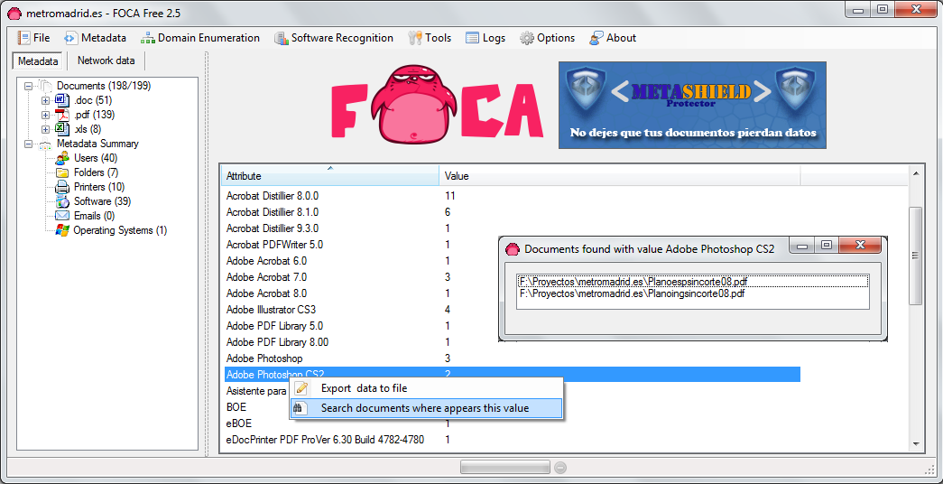 Un informático en el lado del mal: FOCA 2.5 Free Manual de Usuario [2 de 6]