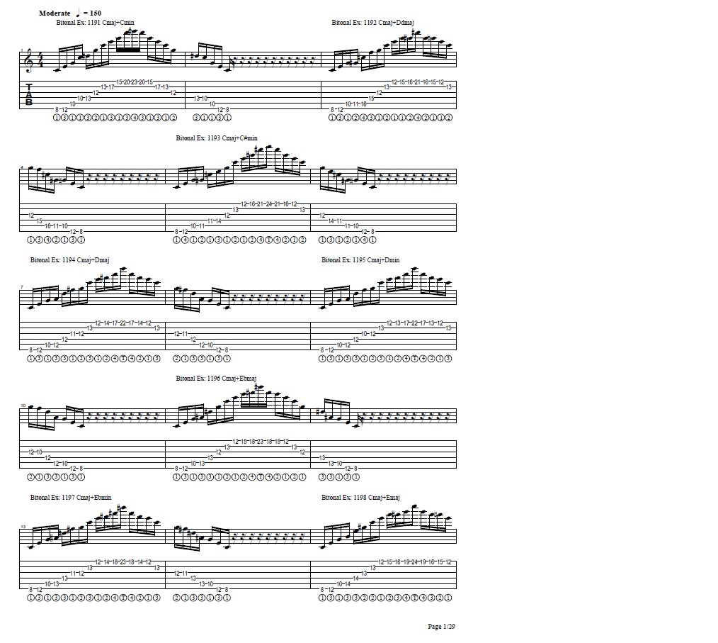 The Whalenator's Blog: Slonimsky's 'Thesaurus' - Part 2: Bitonal Arpeggios