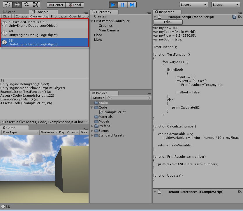 Advanced Computer Graphics: Introduction to Scripting with Unity3D Part 1