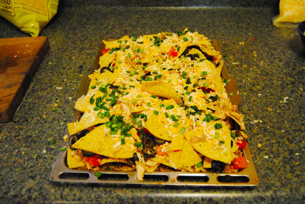 Garlic Chive Nachos - Pancake Ninja