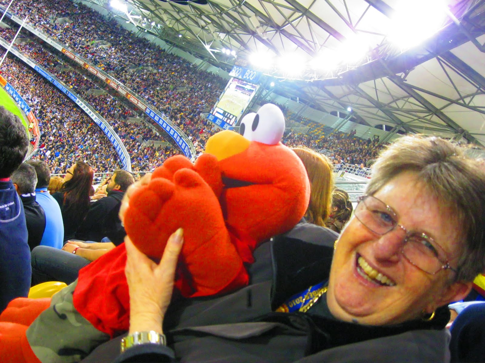 Elmo's World Trip!: Elmo says "Go the Lions!"
