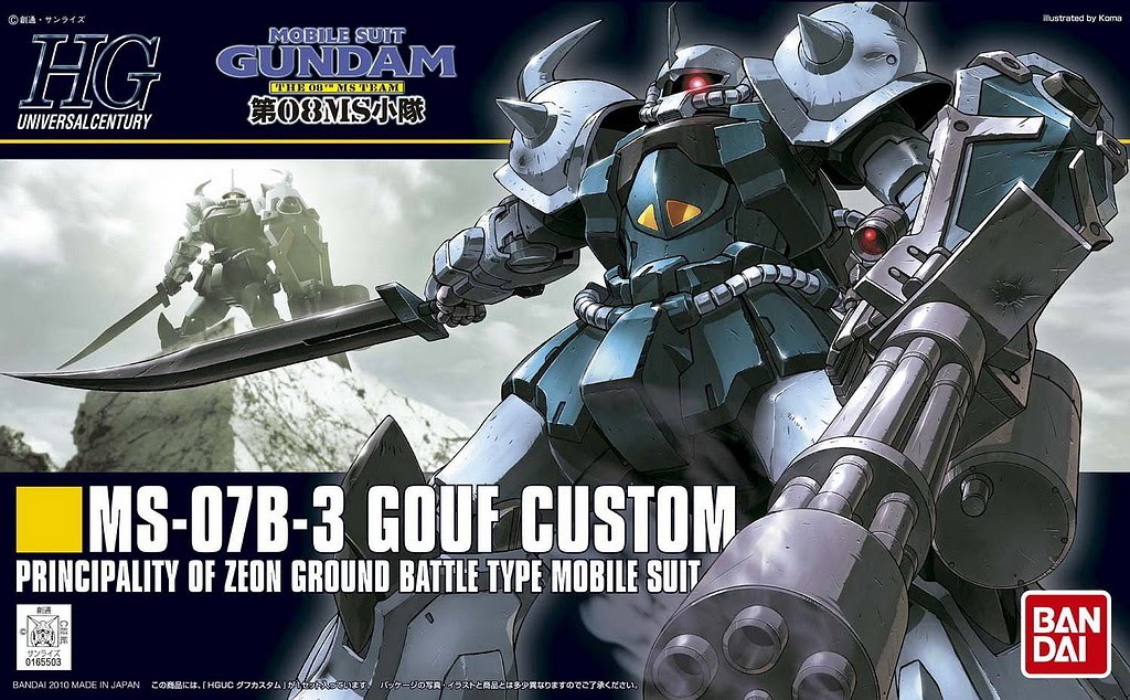 HGUC 1/144 MS-07B3 Gouf Custom – Box Art w/Hi Res Images – GUNJAP