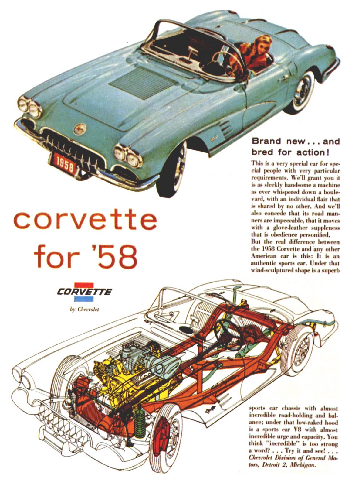 Corvette Brasil: Poster do Dealer Chevrolet em 1958