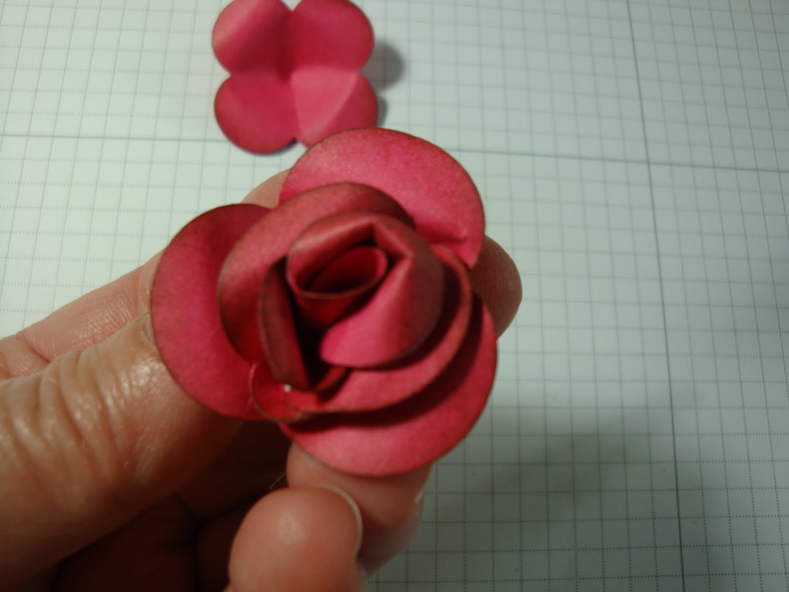 penguinstamper: Fancy Flower Punch Rose Tutorial!