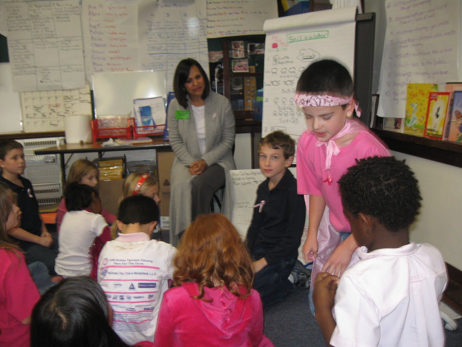 Shanna's Third Grade: Room 17 Explaining Pink Ribbon Project