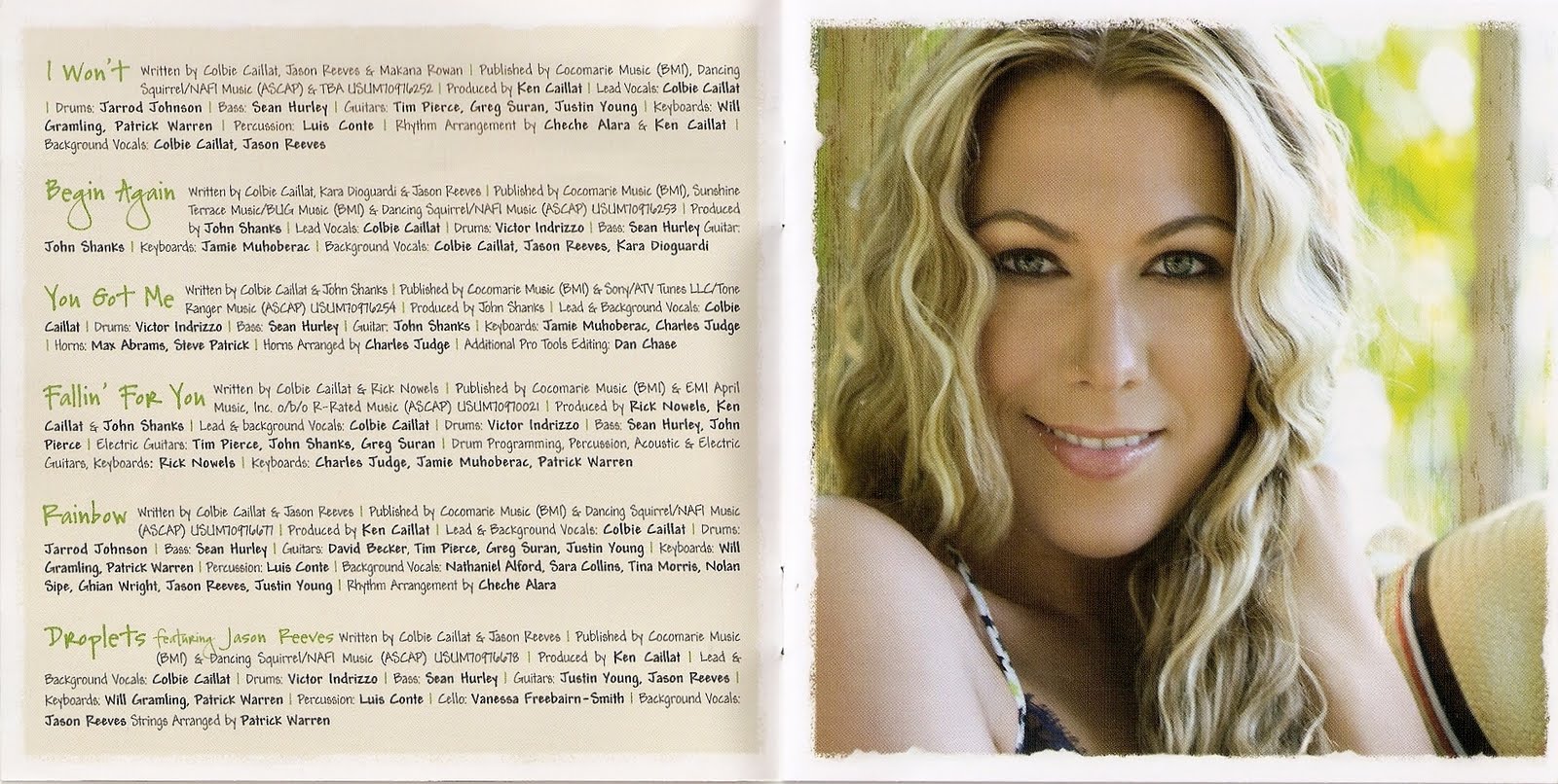 Encarte: Colbie Caillat - Breakthrough (Deluxe Version) - Encartes Pop