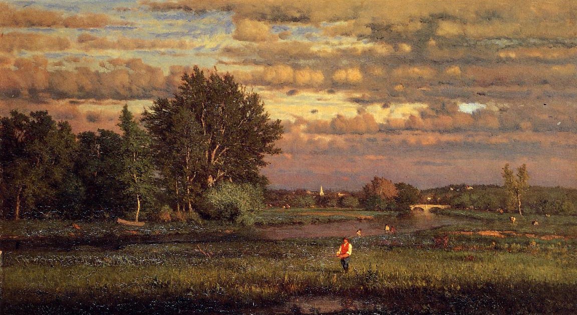 Oil Painting Replica Clearing Up, 1860 by George Inness (1825-1894 ...