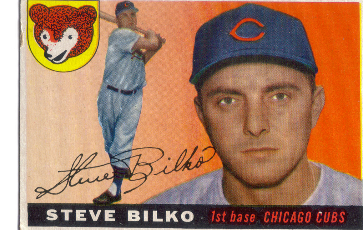 foul bunt: 1955 Topps #93 - Steve Bilko