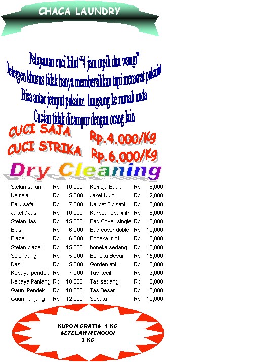 Chaca laundry kiloan and dry cleaning: HARGA DETERGEN INDONESIA DI AGEN ...
