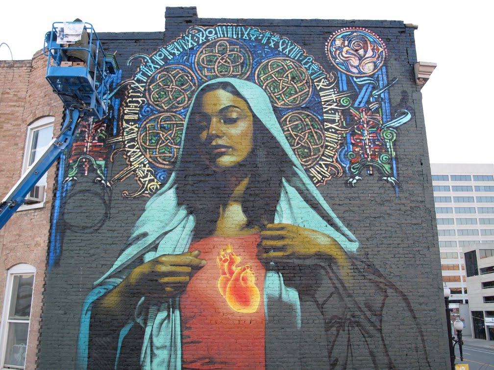 MAC ART: Mac & Retna mural in Salt Lake City - "AVE MARIA"