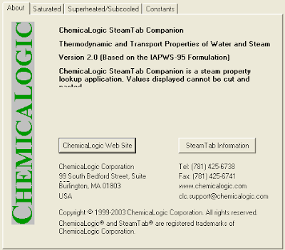 chemical engineering: SteamTab - A simple Executable file for Steam ...