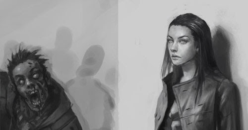 How to draw Zombie digital painting tutorial ~ DRAWING AND PAINT