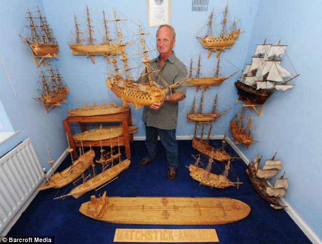 mdolla: THE MATCHSTICK ARMADA: MODEL MAKER SPENDS A DECADE BUILDING 20 ...
