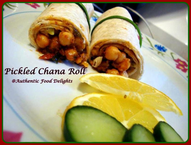 Authentic Food Delights: Pickled Chana Roll
