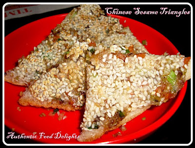 Authentic Food Delights: Chinese Sesame Triangles