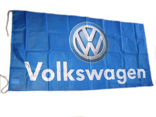 automotive german flags and banners: Volkswagen Flags- VW LOGO FLAG