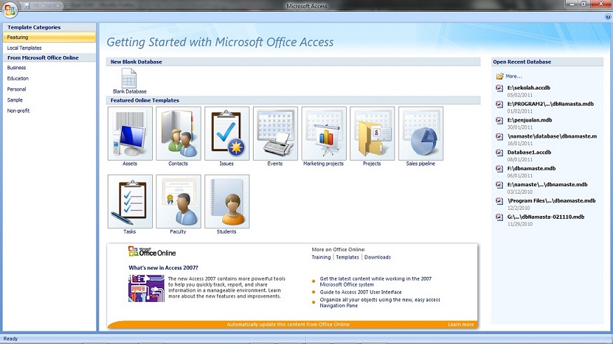 Pengenalan Microsoft Access 2007