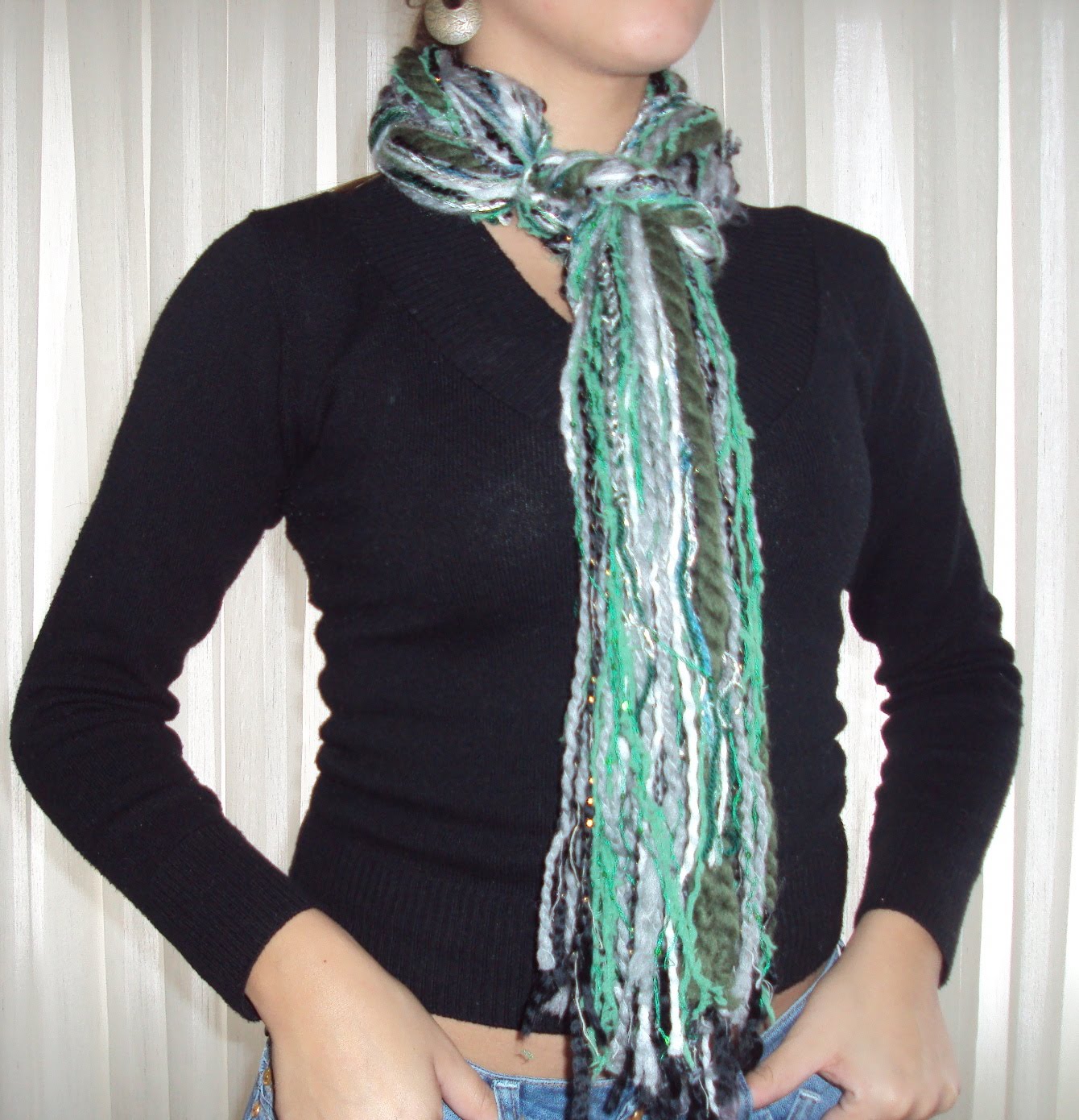 mãe menininha: cachecol verde - disponível