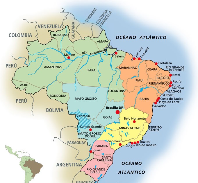mayaestudi: Mapa turístico de Brasil