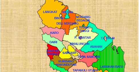 Peta Sumut dan Pembagian Kabupaten ~ imta jogja