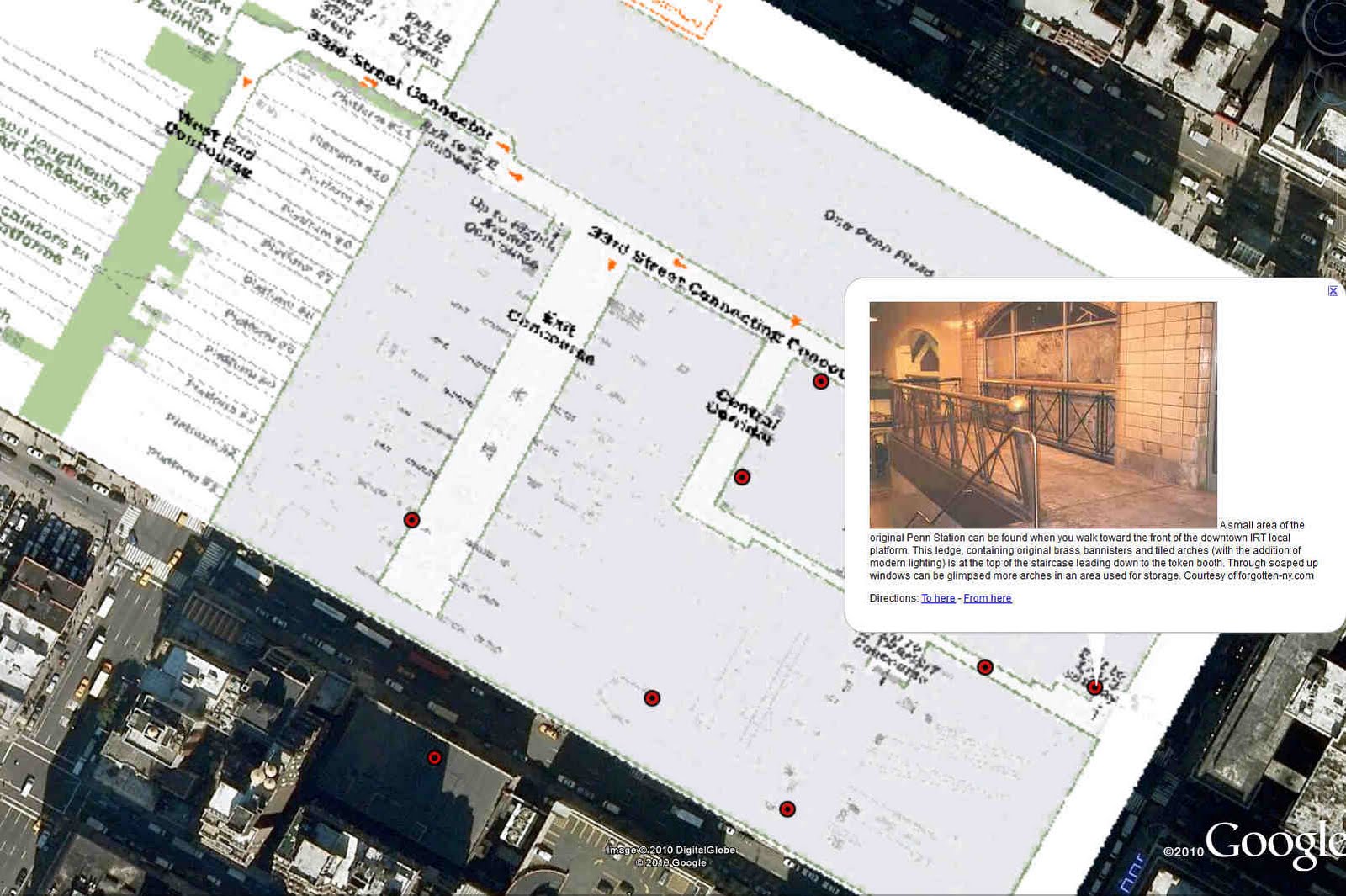 Penn Station Pathfinder: Google Earth