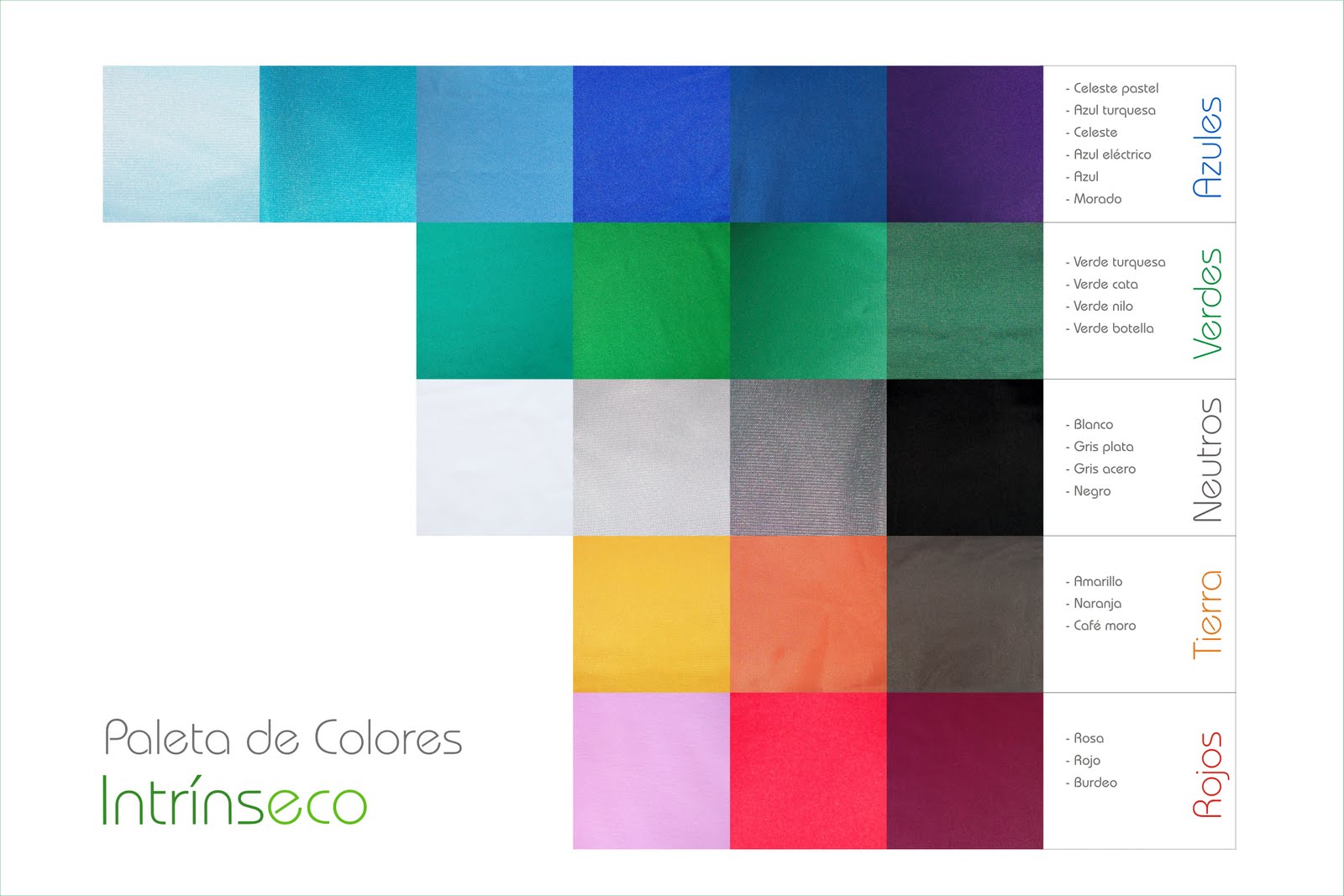 Intrínseco: Paleta de Colores::Colección Mosaico Textil