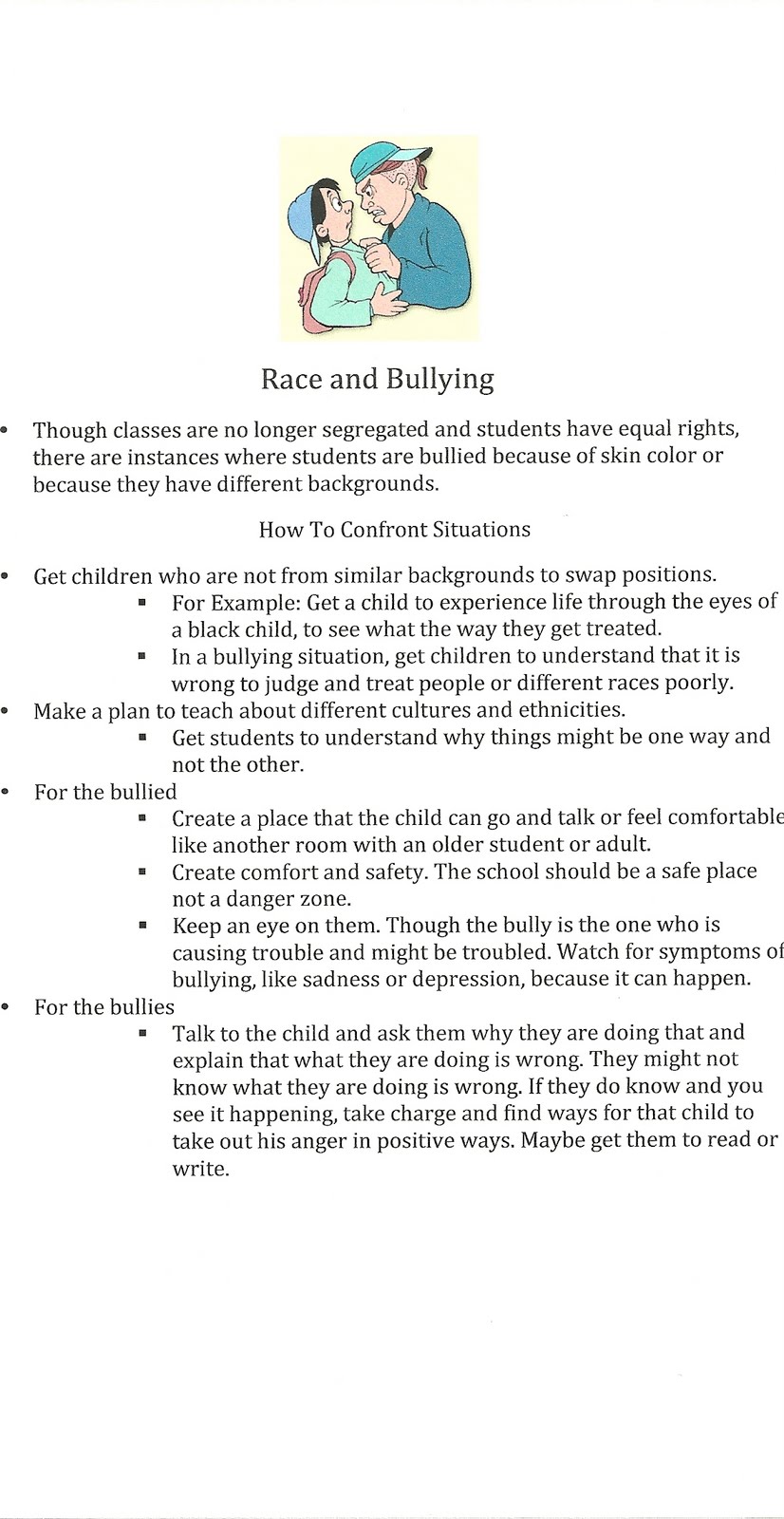 101 notebook: Bullying Handout