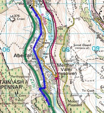 Tydfil Strollers: Taff Trail Route