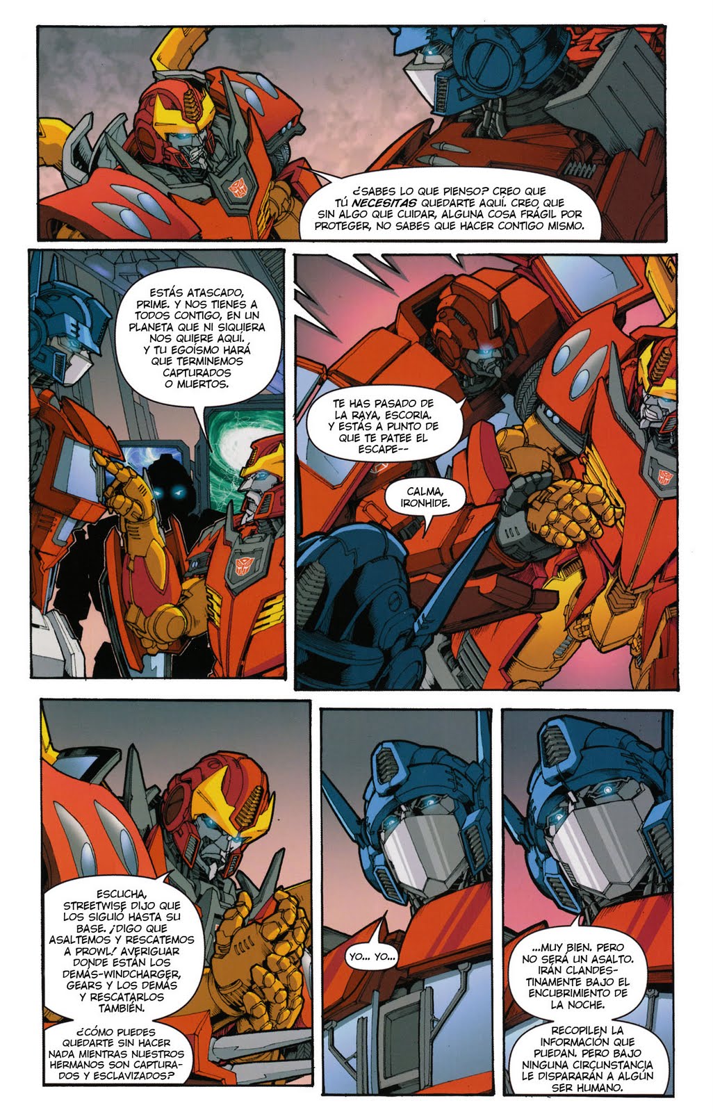mundo transformer: Fin del primer comic Transformers OngOing