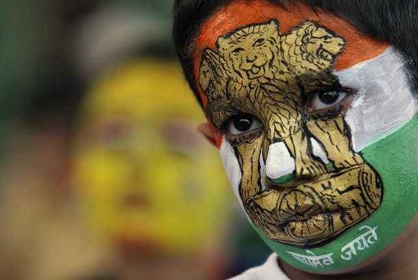 *mystylenews*: A boy with India's national emblem painted on his face ...
