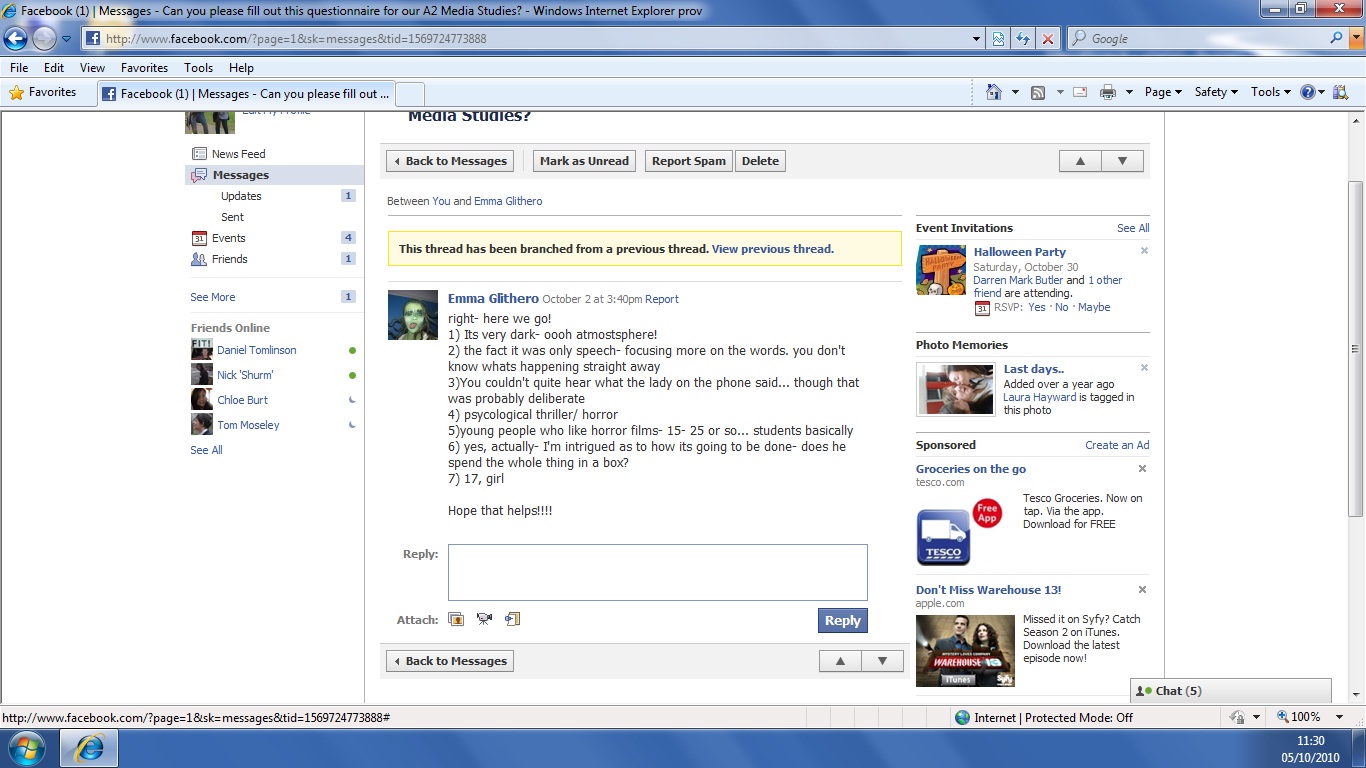 Stacey Mole A2 Media Studies: October 2010