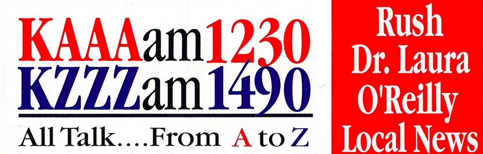 Radio Sticker of the Day: KAAA & KZZZ