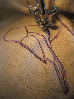 clutterpunk: Thread sketching on fabric: techniques and tips